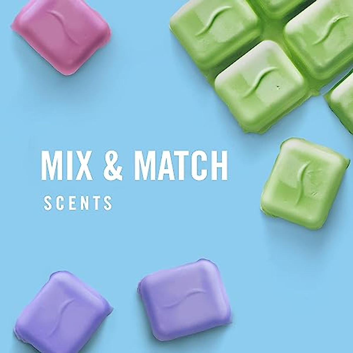 Febreze Wax Melts, Wax Melt Warmer Cubes, Wax Warmer Cubes, Pack of 6, 3 Gain Original Scent and 3 Downy April Fresh Scent, 6 Wax Melt Cubes per Pack, Air Freshener