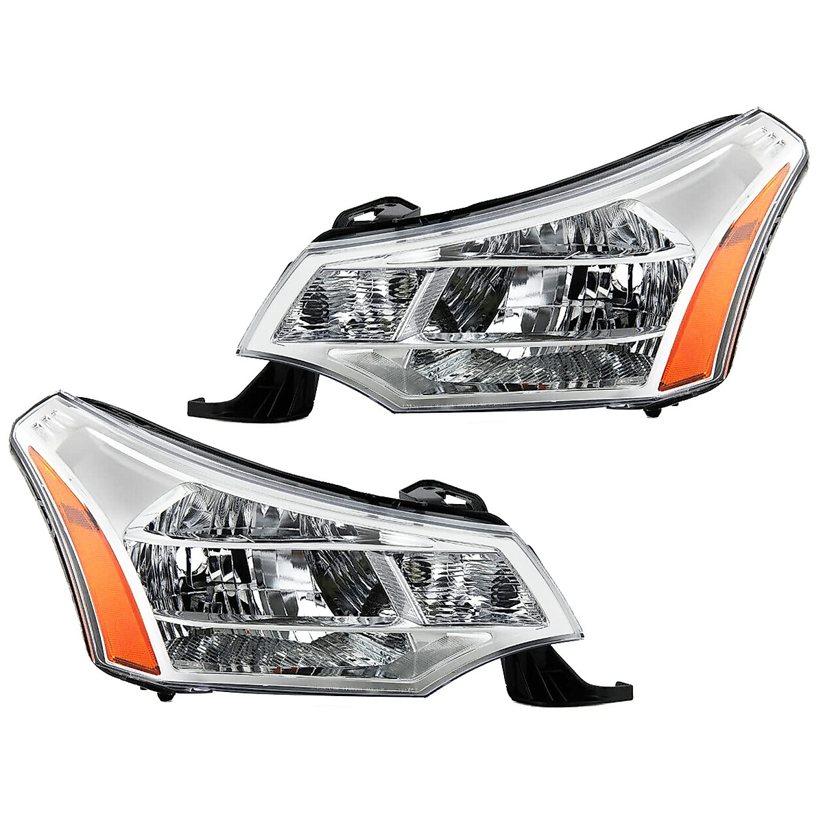 APA Replacement Headlight for 2008 2009 2010 2011 08 09 10 11 Ford Focus S SE SEL Model Pair with Passenger Right and Driver Left Side FO2503244 FO2502244