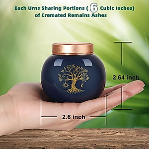 Small Keepsake Cremation Urn for Human Ashes, Ceramic Small Urns for Ashes Adult Male or Female, Memorial Urn for Sharing Adult Pet Cat and Dog Ashes