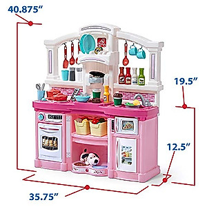 Step2 Fun with Friends Kitchen Set for Kids – Includes Toy Kitchen Accessories, Interactive Features for Pretend Play – Indoor/Outdoor Toddler Playset – Dimensions: 40.88" H x 35.75" W x 12.5" D