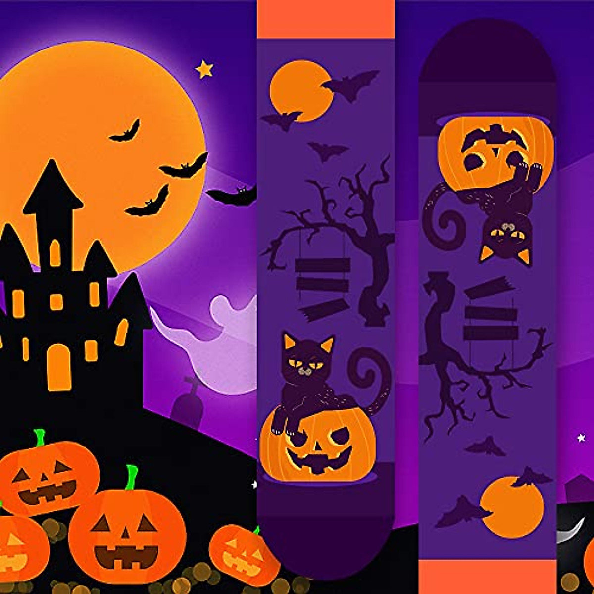 Funny Halloween Socks for Men Women Teen Boys- Pumpkin Cat Fun Novelty Cute Crazy Funky Dress Crew Cool Socks - Halloween Gifts Stockings Costumes Gifts for Cat Lovers