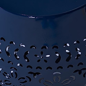 Christopher Knight Home Ruby Outdoor 12" Iron Side Table, Dark Blue