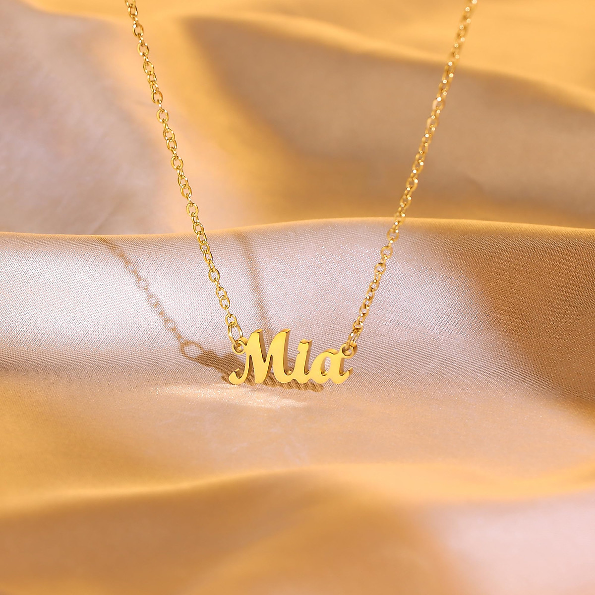 Ldurian Custom Name Necklace | Grace Name Pendant Necklace Gifts | Birthday Jewelry Gift for Women