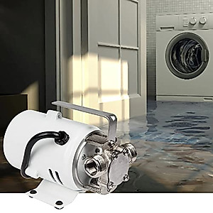 Little Giant 360S 115 Volt, 360 GPH 1/10 HP Stainless Steel Non-Submersible Multi-Purpose Utility Water Transfer Pony Pump with 6-Ft. Cord, White, 555110