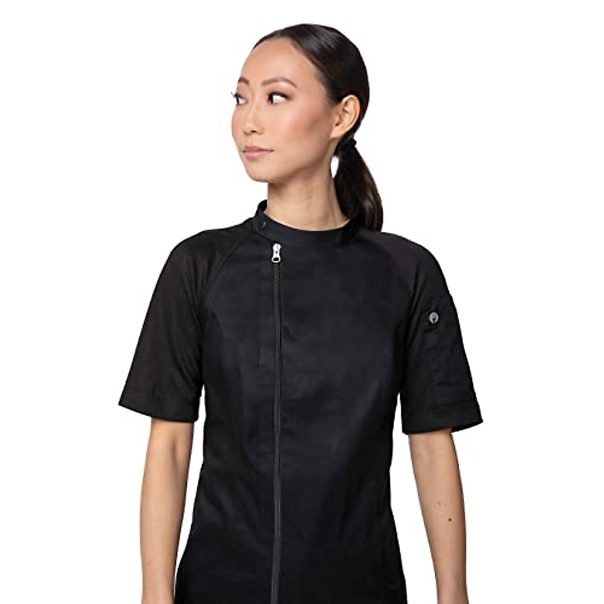 Chef Works Women's Varkala Chef Coat, Black, Large