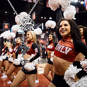 PLITI Cheerleader Pendant Necklace For Women Cheer Team Cheer Coach Appreciation Gift Cheer Megaphone Charm (cheer nec)