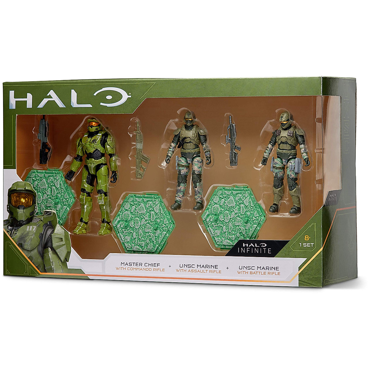 HALO 4" Spartan 3 Figure Pack – Master Chief and 2 UNSC Marines - Amazon Exclusive