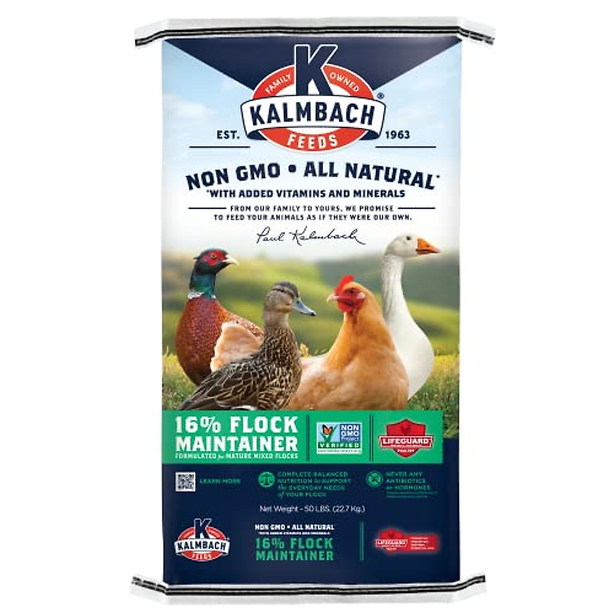 Kalmbach Feeds All Natural Non-GMO Flock Maintainer Pellets for Mixed Flocks of Poultry