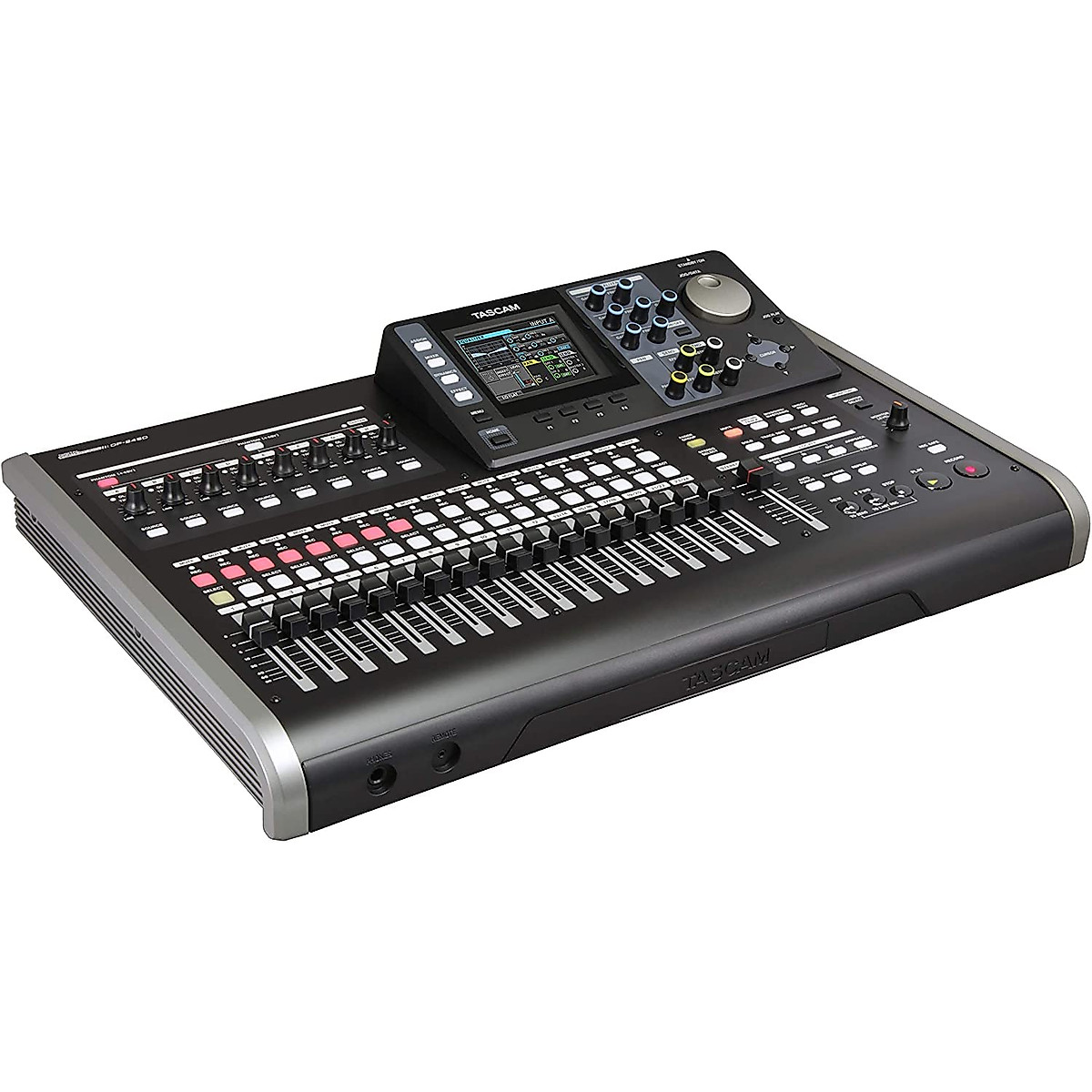 Tascam DP-24SD 24-Track Digital Portastudio Multi-Track Audio Recorder with Pro Headphone and Pair of EMB XLR Cables and Gravity Magnet Phone Holder Bundle