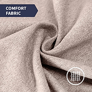 ZAFLY Sofa Couch, Beige 3 Seat Couches for Living Room, Mid Century Modern Couch with Solid Wood Frame and 4 Gourd Shapes Legs for Home/Office/Apartment