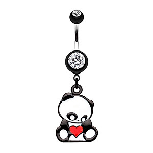 Panda Heart WildKlass Belly Button Ring