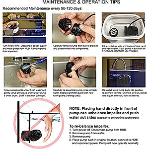 CURRENT USA 2100 GPH eFlux Wave Maker Pump Kit (6002) | Magnetic DC Powerhead with LED Display Controller for Saltwater Tank, 420-2100 GPH Aquarium Water Circulation Pump 30 to 125 Gallon, Black