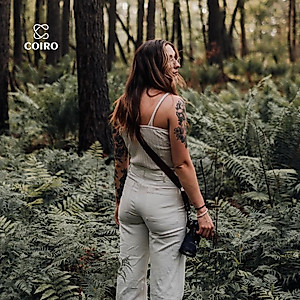 Leather Camera Strap for One Camera - Professional Single Leather Harness Shoulder Strap Quick Release Gear DSLR/SLR