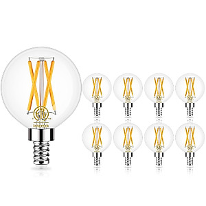winshine E12 LED Bulb, 40W Equivalent, 3000K Soft White, Dimmable Candelabra LED Light Bulbs for Chandelier, Edison A15 LED Light Bulbs E12 Small Base for Ceiling Fan, 120V, CRI85+, 400LM, 8 Pack