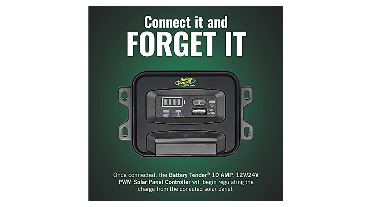 Battery Tender 10 AMP PWM Solar Charge Controller for 12V/24V Batteries