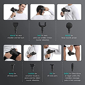 Mebak 3 Massage Gun Deep Tissue Massager for Pain Relief Neck Back Body Relaxation, Super Quiet Portable Electric Percussion Massage Black