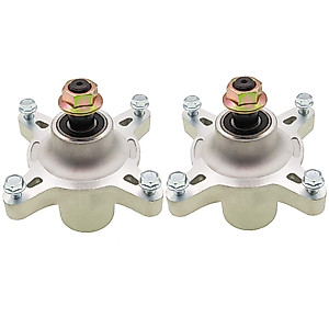 q&p 2 Pieces Deck Spindle Assembly Replaces 117-7439 & 117-7268 Fits 42"50"Timecutter 2011, SS5000, SS4200，MX5000 Models,Holes Tapped for Easier Install with 4 Bolt