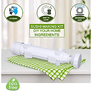 Sushi Roller Kit Sushi Maker Starter Set Sushi Bazooka Making Kit Sushi Rolling Kit in a Retail Gift Box