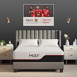 MLILY 12 Inch Twin Mattress, Manchester United Memory Foam Mattress in a Box Made in USA, Medium Plush, CertiPUR-US Certified