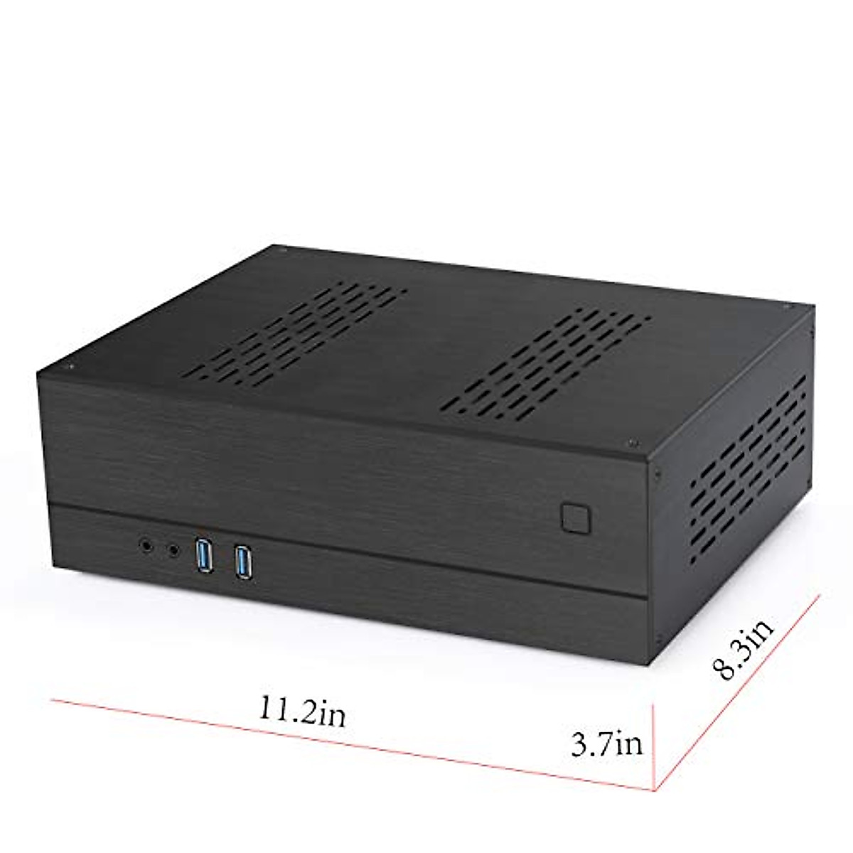 Goodisory A02 0.12in Mini-Itx Aluminum Desktop Computer Chassis HTPC Chassis (Black)