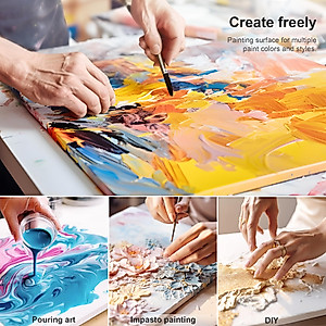 PHOENIX Stretched Canvas for Painting 12x16 Inch/10 Bulk Pack, 8 Oz Triple Primed 5/8 Inch Profile 100% Cotton White Blank Canvas, Artist Framed Canvas for Oil Acrylic & Pouring Art