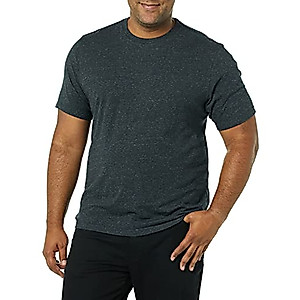 Amazon Essentials Men's Short Sleeve T-Shirts, Slim-Fit, Crewneck, Pack of 2, Black/Charcoal Heather, XX-Large
