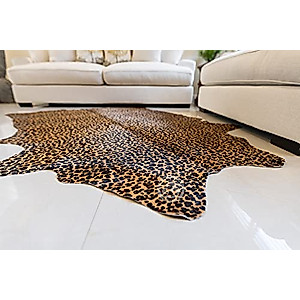 Jaguar Print Genuine Cowhide Rug 6 x 7 ft. 180 x 210 cm