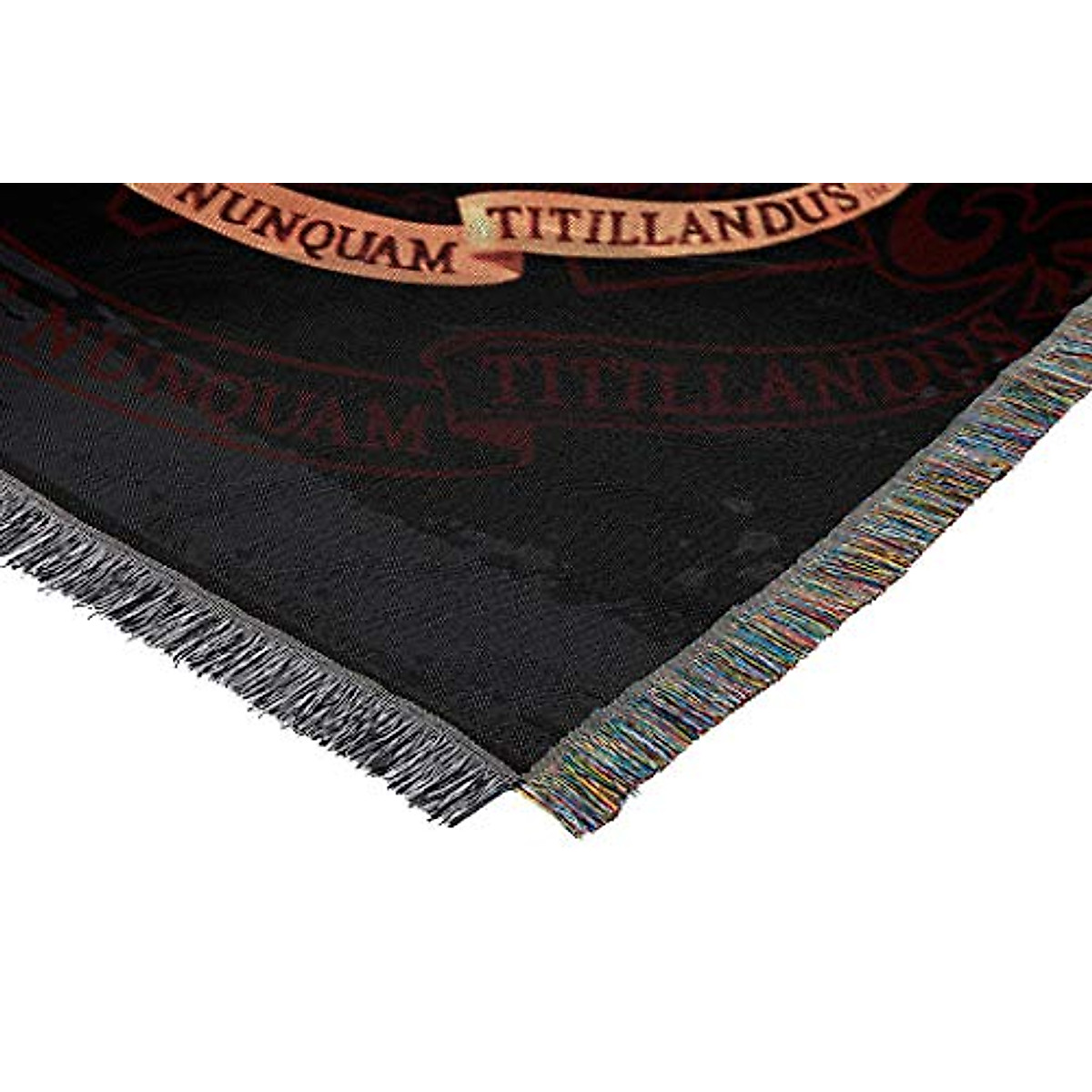 Northwest Woven Tapestry Throw Blanket, 48 x 60 Inches, Black