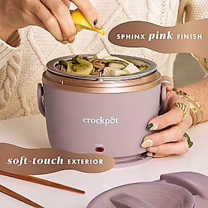 Crockpot Electric Lunch Box, Portable Food Warmer for On-the-Go, 20-Ounce, Blush Pink