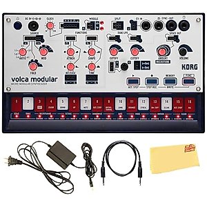 Korg Volca Modular Synthesizer Bundle with Power Supply and Austin Bazaar Polishing Cloth