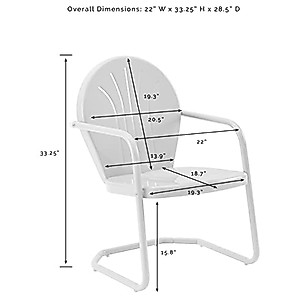 Crosley Furniture Griffith Metal Outdoor Chair - Sky Blue
