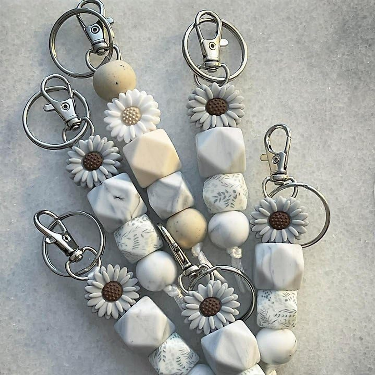 100PCS Premium Swivel Snap Hook Keychains with Key Rings, Metal Keychain Clip and Key Ring, 50PCS Key Chain Hooks and 50PCS Key Rings for Lanyard Crafts Jewelry Keychain Making Silver 32mm/1.25inches