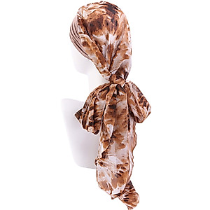 Gragengs Headwear for Women Sleep Beanie Head Scarf for Bald Wraps Cancer Hats Turbans (Khaki)