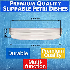 Evviva Sciences Petri Dish 500 Pack – 500 Petri Dishes – 100 X 15mm – Premium Performance – 3 Vents to Reduce Condensation – for Lab Research, Education, & More - W/5 Evviva Transfer Pipettes