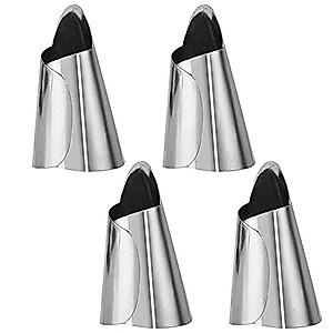 AIMPGSTL 10PCS Finger Guard for Cutting Vegetables, Stainless Steel Finger Protector, Thumb Guard Peelers for Onion Holder Slicer Kitchen Tool Avoid Hurting When Slicing and Chopping