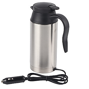 Car Electric Cup, 12V 750ml Car Electric Cup Vacuum Insulation Technology Portable Electric Travel Heating Cup Coffee Tea Boiling Mug Kettle for Car
