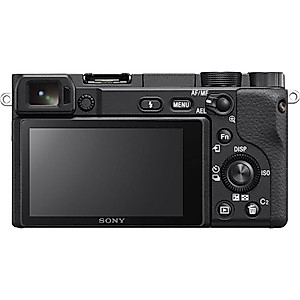 Sony a6400 Mirrorless Camera (ILCE-6400/B) + 64GB Card + Card Reader + Case + Flex Tripod + Hand Strap + Memory Wallet + Cap Keeper + Cleaning Kit (Renewed)