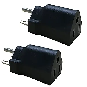 CDMALL 110V / 120V to 220V / 240V Plug Adapter for for Grow Light Hydroponic Growing Accessories (2-Pack)