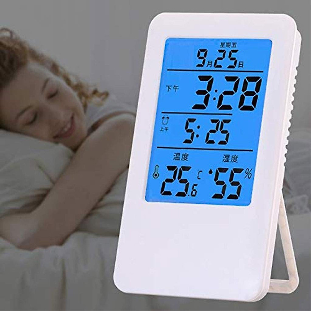 WODMB Thermometer Digital Indoor Thermometer Hygrometer with Humidity Guage, Accurate Temperature Humidity Monitor Meter with Touch Indoor