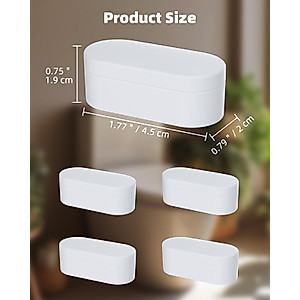 Hibbent 4 pieces Toilet Seat Bumpers for Bidet, Strong Adhesive Toilet Seat Bumpers for Use with Bidet Attachment, Universal Buffer Toilet Lid Rubber Bumpers, White