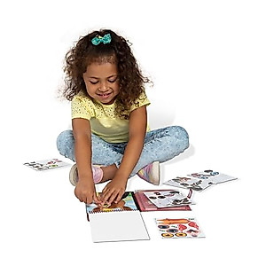 Melissa & Doug On The Go Make-a-Face Reusable Sticker Pad Travel Toy Activity Book – Farm Animals (10 Scenes, 76 Cling Stickers)