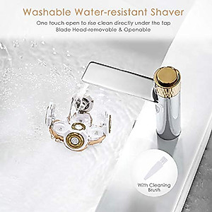 Electric Razor for Women Painless Leg Shaver Hair Remover for Leg Face Lips Body Arm Cordless Bikini Trimmer Lady Wet Dry Instant Shaver Waterproof and USB Rechargeable-Bald Head Shaver for Men