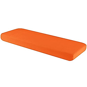 subrtex Stretch Cushion Cover Soft Sofa Seat Slipcover Spandex Chair Couch Cover Suitable for 1-2-3 Seaters Replacement for Furniture Protector(Orange,Medium)