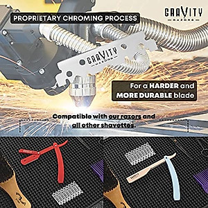 Premium Single Edge Razor Blades - Swedish Steel Razor Blades for Safety Razors and Straight Edge Razors, by GRAVITY RAZORS (100 Count)