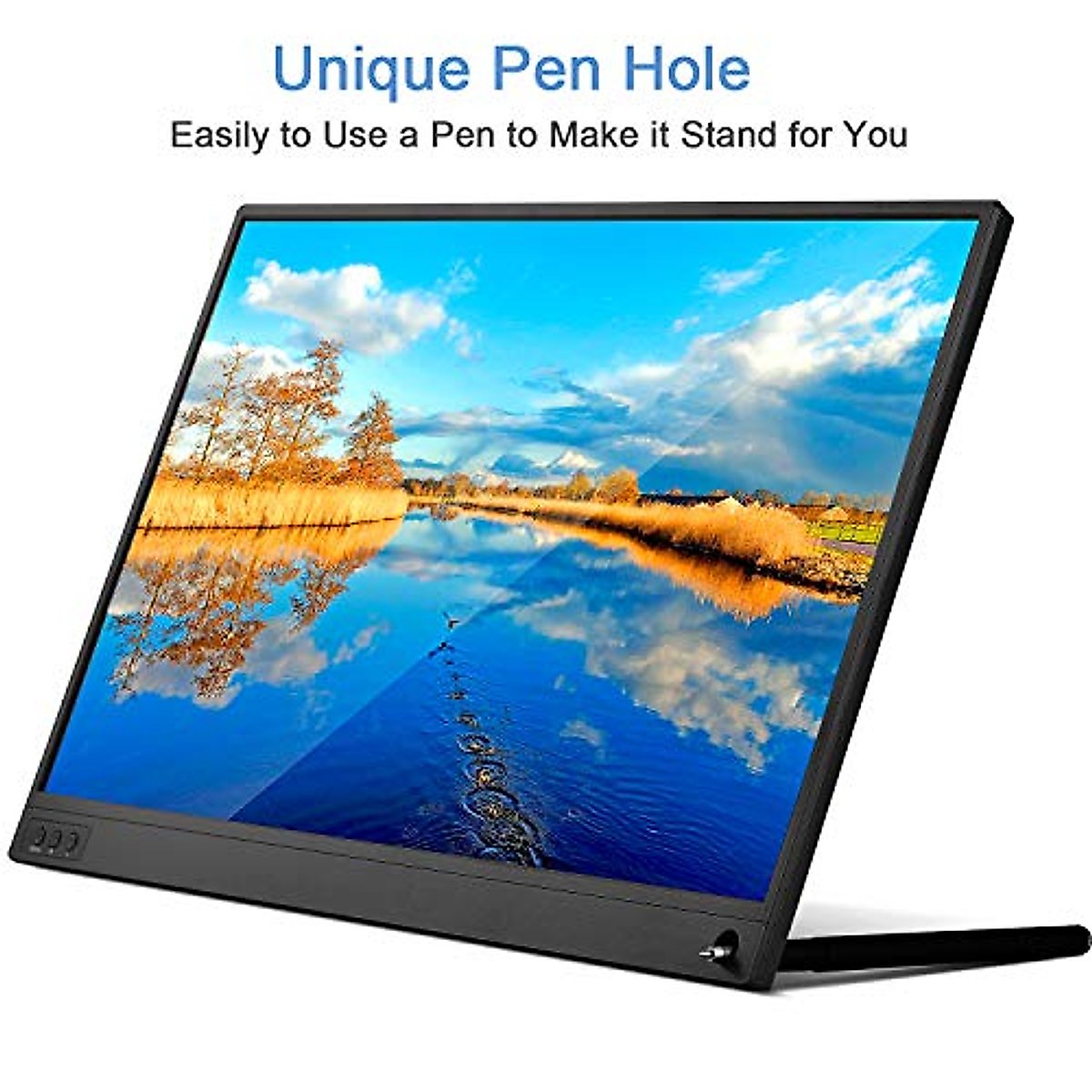 ZSCMALLS Portable Monitor 15.6 Inch Full HD Computer Display USB C Dual Monitor with Speaker, Gaming Monitor for PS3 PS4 Xbox Nintendo Raspberry pi