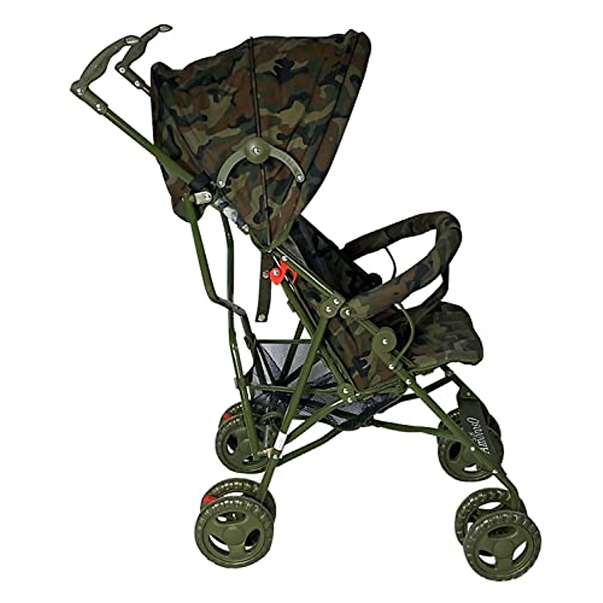 AmorosO Single Stroller - Baby Stroller with Four Wheels - Lightweight Stroller - Convertible Stroller with Extra Storage Space - Foldable Stroller with Sun Protection Hood Cover