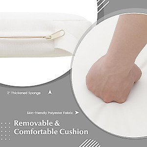 HAPPYGRILL Patio Rattan Dining Chairs Set of 2, Outdoor Armless Wicker Chairs with Cushions, High Backrest, Sturdy Metal Frame, Outside Dining Chairs for Porch Deck Yard Garden