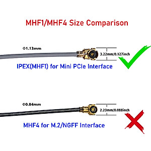 PS4 Antenna Upgrade Replacement Kit 10dBi 2.4GHz Long Range Extender BT WiFi Antenna + 10in U.FL to RP-SMA Cable for Mini PCIe Card + RP SMA Extension Cable 10ft