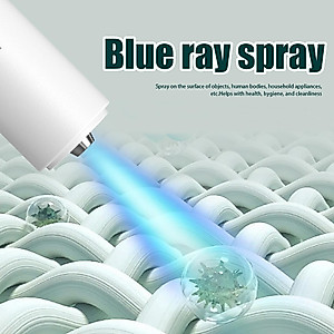 Atomizer Sprayer with Blue Light,Electric Atomizer Handheld 350ml Disinfecting Fogger,Handheld Humidifier 2 Modes Adjustable Fogger Machine, Rechargeable Electrostatic Sprayer for Kitchen, Bathroom