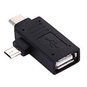 Wblue Phone Accessories USB-C/Type-C Male + Micro USB Male to USB 2.0 Female Adapter